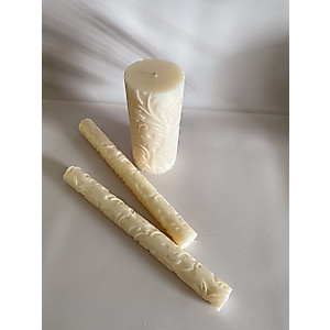Magik Life Unity Candle Set for Wedding - Wedding Unity Set for Reception and Ceremony - Candle Sets - 6 Inch Pillar and 2 * 10 Inch Tapers