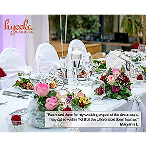 HYOOLA Premium White Floating Candles 3 Inch - 8 Hour - 12 Pack - European Made