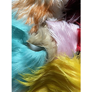 Bianna Creations 16oz Mixed Random Colors Craft Faux Fur Scrap Bag, Remnant Pieces Scrappy Artificial Fake for DIY Crafting Project, Gnome Beard Material, Small Pieces