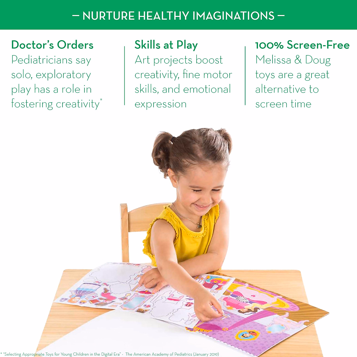 Melissa & Doug Reusable Sticker Pad: Princess Castle - 200+ Stickers And 5 Scenes