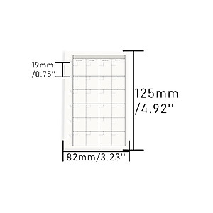 A7 Refill Paper 3 Pack Undated Daily&Weekly&Monthly Binder Inserts 6-Hole Punched Filler Paper Planner Refills, 135 Sheets/270 Pages Refillable Planner Binder Paper for A7 Planner Inserts