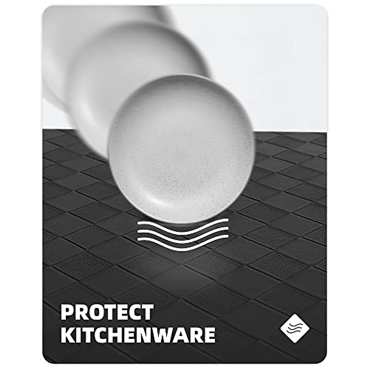 Color G Black Kitchen Mat Long Runner Kitchen Floor Mats Cushioned Anti Fatigue, 17”x71” Foam Comfort Kitchen Padded Mats for Standing, Waterproof Kitchen Sink Runner Rug