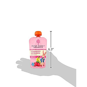 Peter Rabbit Organics Strawberry and Banana Pure Fruit Snack, 4 Ounce(Pack of 10)