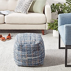 Christopher Knight Home Harris Fabric Pouf, Denim