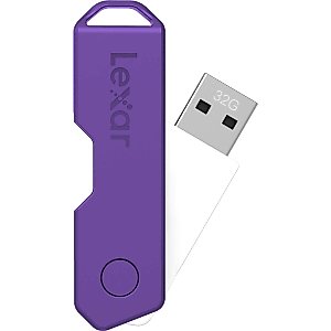 Lexar JumpDrive TwistTurn2 32GB USB 2.0 Flash Drive, Purple (LJDTT2-32GABNAPL)