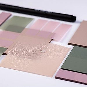 DiverseBee Pastel Transparent Sticky Notes, Cute Clear Sticky Tabs, Translucent Page Flags Book Markers Stickers, Planner Accessories Sticky Notes 3x3, Bible Journaling Study Office School Supplies