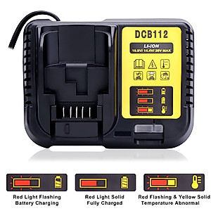 Yongcell 12V-20V and 60V MAX Battery Charger Replacement for Charger DCB112 DCB115 DCB118 DCB107 Compatible with 20V 60V MAX Lithium Battery DCB206 DCB120