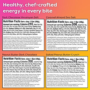 Quantum Energy Square: Energy Bar with Caffeine & 10g Protein. Delicious Healthy Snack On The Go. (Vegan, Gluten-free, Soy-free, Dairy-free). Flavor: Variety 8Pk