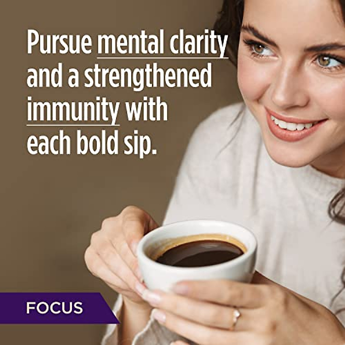 VitaCup Focus Mushroom Coffee Pods, Boost Focus & Immunity w/Lions Mane, Chaga, B Vitamins, D3 for Memory & Clarity, Medium Roast, Recyclable Single Serve Pod Compatible w/Keurig K-Cup Brewers,32 Ct