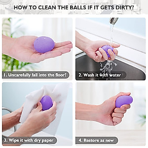 Peradix Hand Grip Strength Trainer, Stress Relief Ball for Adults and Kids, Wrist Rehab Therapy Hand Grip Equipment Ball Squishy Tools - Set of 3 Finger Resistance Exercise Squeezer