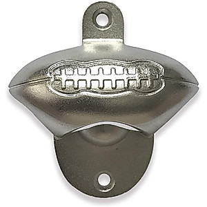 LZB Wall Mounted Bottle Opener Rugby Fan Gifts for Rugby Fans Beer Coke Opener Matt Silver 4 Packs