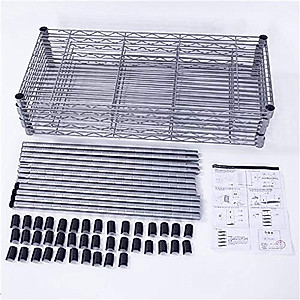 HH Building 5-Tier Wire Shelving Unit Adjustable Steel Wire Rack Shelving 5 Shelves Steel Storage Rack, Function Metal Shelves Garage Storage Shelves for Kitchen Living Room Office Garage