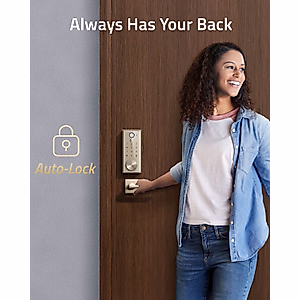 eufy Security S230 Smart Lock Touch & Wi-Fi, Fingerprint Scan, Keyless Entry Door Lock, Smart Built-in Wi-Fi Lock, Bluetooth Electronic Deadbolt, Touchscreen Keypad, BHMA Certified, IP65 Weatherproof