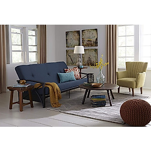 DHP 6" Microfiber Futon Mattress Sofa Bed, Full, Blue