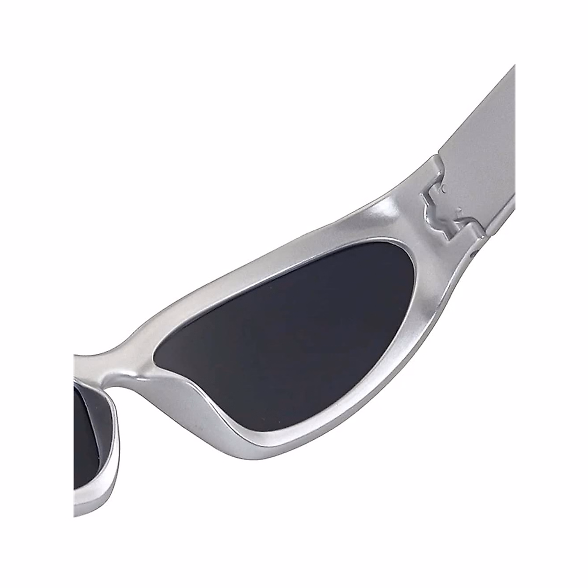 ADE WU Wrap Around Fashion Sunglasses for Women Men Trendy y2k Silver Sport Sun Glasses Goggles Futuristic Shades