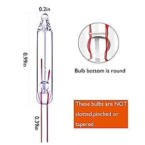 Christmas Replacement Mini Light Bulbs 2.5 Volt 0.17 Ampere 0.42 W Clear Glass Bulbs for Christmas Trees Decorative Light Supplies (120 PCS)