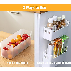 2 Pcs Kitchen Cabinet Door Organizer, Adhesive Mount Inside Cabinet Door Storage, Under Sink Door Storage Shelf for Kitchen, Bathroom, Office, Garage, Craft Room (Transparent)