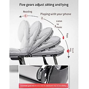 Guest Folding Bed Cot - with Frame Adjustable gears Folding Bed Cot, Portable & Lightweight Folding Bed Frame with Thick Memory Mattress for Spare Bedroom & Office (400lbs)(200*64*38cm, Light Grey)