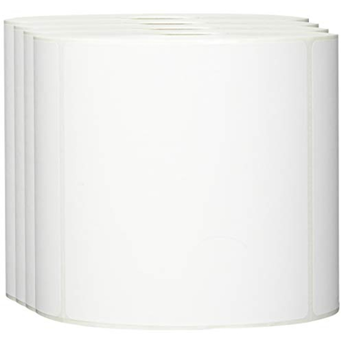 Brother 4"x4" TT Premium Paper Label (for Wax & Wax/Resin Ribbon), 5”OD/1" Core, 750 Labels/Roll, 4 Rolls/Case