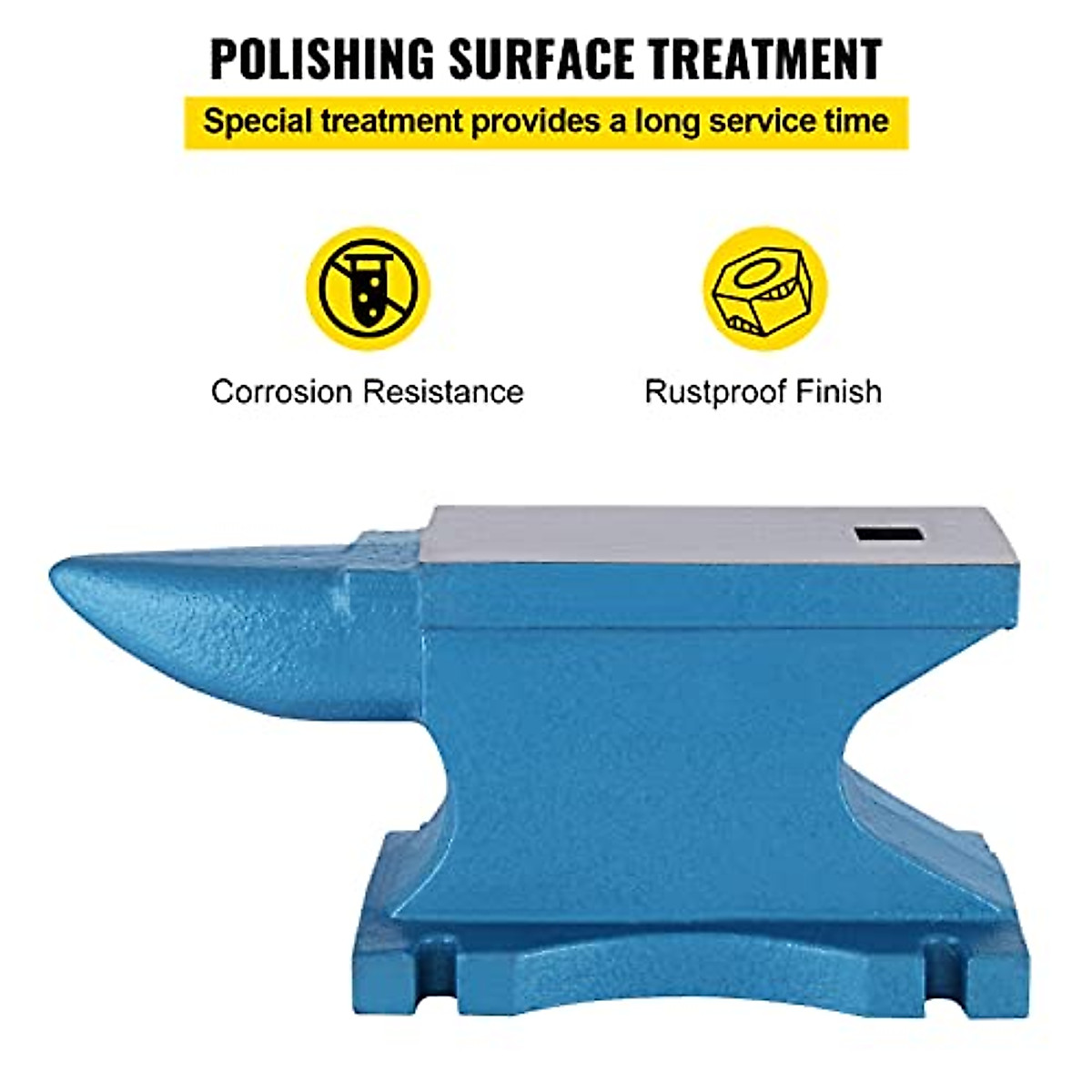 Happybuy Single Horn Anvil 55Lbs, Cast Iron Anvil Blacksmith Withstands Heavy Blows,Anvil Rugged Round Horn Anvil Blacksmith Jewelers Metalsmith Tool, for Sale Forge Tools and Equipment