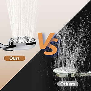 Shower Head with Handheld High Pressure - 59” Stainless Steel Hose Holder to Clean Tub Tile Pets - 10 Models Showerhead - All Chrome Finish