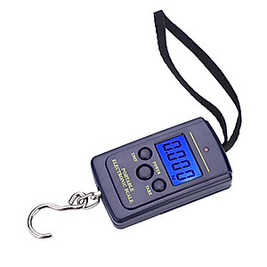 Fish Scale with Backlit LCD Display, Waterproof Fish Scale Digital Up to 88lb/40kg, Portable Hanging Fish Weight Scale for Home, Farm, Outdoor, Hunting, Fishing