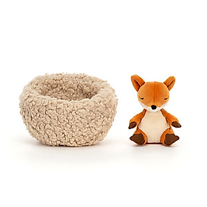 Jellycat Hibernating Fox Stuffed Animal, 5 inches | Woodland Plush Toy | Classic Children's Gift