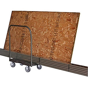 SNAP-LOC 1800 LB Super-Duty Panel CART Dolly Black with Steel Frame, 6 inch Casters, Panel Bars and Optional E-Strap Attachment