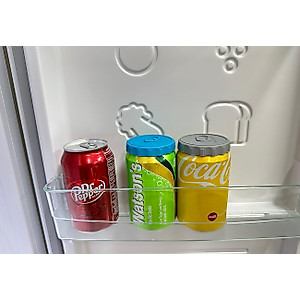 Silicone Soda Can Lids, 6 Pack BPA-Free Reusable Silicone Beverage Can Saver, Can Stopper or Protector For Soda, Beer, Drink, Juice, Coke, Beverage - Fit Standard Size Cans