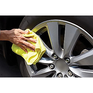 Detailer's Preference Eurow Microfiber Cleaning and Drying Cloths for Home and Auto, 14 by 17 Inches, Yellow, Green, Orange, 15 Pack