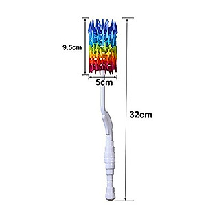 Rayhee Bottle Brush Cleaner-Baby Milk Bottle Cleaner Soft Silicone Bottle Brusher / 360 Degree Rotating Long Handle Brush for Washing Glassware, Cup, Decanter, Narrow Neck Brewing Bottle