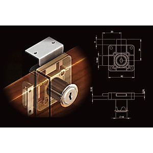 K-Rae Evolution Double Door Lock Safety Cabinet Locks with Keys - Kitchen Cabinet Locks for Adults Cupboard Storage Lock Easy to Install Hardware Included 2 Color Options (Keyed Differently)