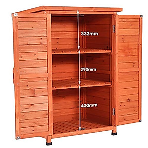 Garden Storage Cabinet, Door Balcony Storage Cabinet Outdoor Shoe Cabinet Storage Cabinet Garden Tool Box Sunscreen Cabinet (Color : Grey, Size : 79.5 * 55 * 115cm)