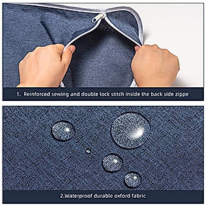 SAVERHO Large Hanging Laundry Hamper Bag, Waterproof Door Laundry Hamper for Dirty Clothes Larg Size 35X22inch Hanging Laundry Bag(Blue-2Pack)