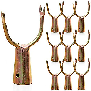 10 Pcs Metal Tree Support, Tree Straightening Device, Branch Crutch - Prevent Branches from Breaking for Vineyards Ornamental Gardens Orchards, Fits 0.75 inch Pole, Pipe, Bamboo, Wood Stakes