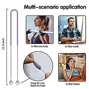Woocon Galaxy Buds 2 Pro Strap,Soft Strong Silicone Special Anti-Skid Design Sports Anti Lost Headphones Lanyard Accessories ONLY Compatible with Samsung Galaxy Buds 2 Pro Earbuds Neck Rope Cord-Lilac
