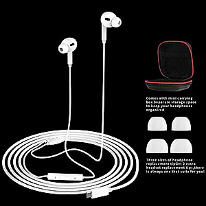 HGCXING USB C Headphone for Samsung Galaxy S21 S20 FE S22 Ultra S23 A53, Type C Headphones Wired Earphone HiFi Stereo Noise Cancelling USB C Earbuds with Microphone for Pixel 7 6 iPad Pro Oneplus 10