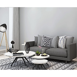 17.51" x118"Grey Wallpaper Peel and Stick Wallpaper Removable Self Adhesive Grey Contact Paper for Cabinets Bedroom Bathroom Wall Covering Matte Textured Waterproof Wallpaper DIY Decorative