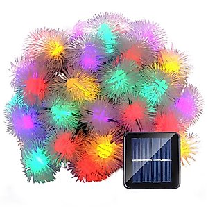 ledmomo 7M 50 LED Solar String Lights Ball Fairy Decorative Lights for Outdoor Home Lawn Garden Patio Party and Holiday Decorations (Multi-Color)