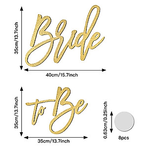 Bride to Be Sign (Gold/Wooden) - Elegant Bridal Shower and Wedding Party Decoration