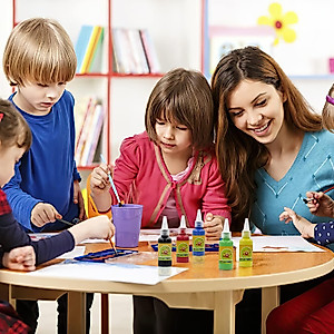 Magicdo 12 PCS Washable Non-Toxic Finger Paint for Kids Toddlers 1-3, Tempera Paint for DIY Crafts Painting, Safe Bath Paint, School Painting (12colors X 1fl oz)