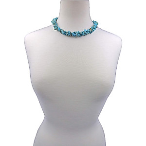 MGR MY GEMS ROCK! Multi-strand Blue Magnestie Turquoise Collar Torsade Statement Necklace.