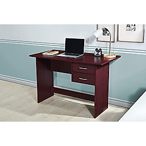 Hodedah Writing 2-Drawers in Mahogany Desk