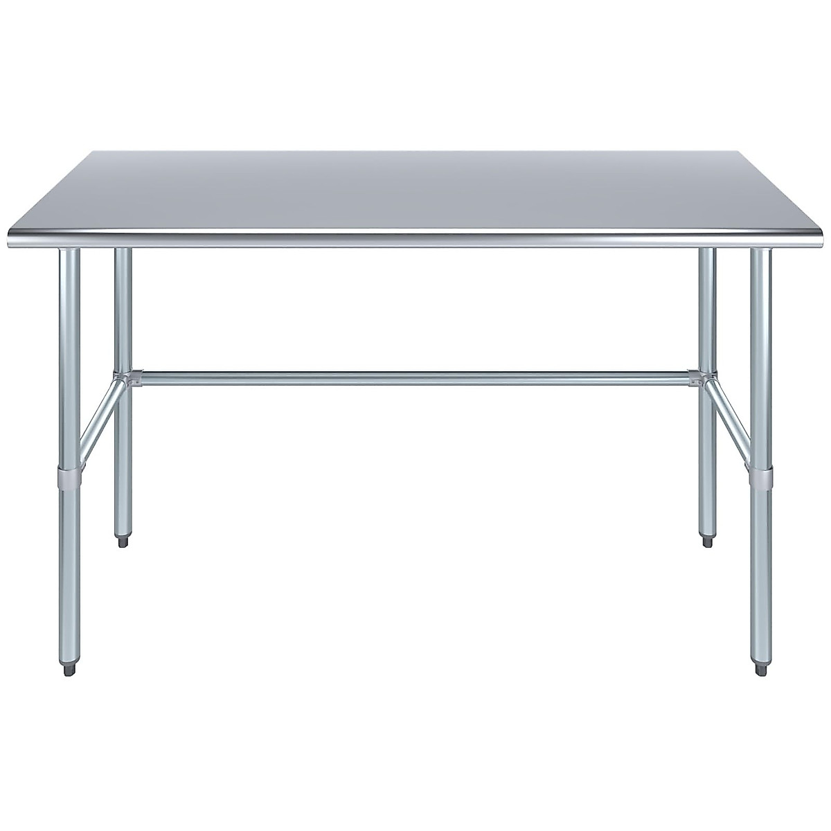 Express KitchQuip Open Base Stainless Steel Work Table with Galvanized