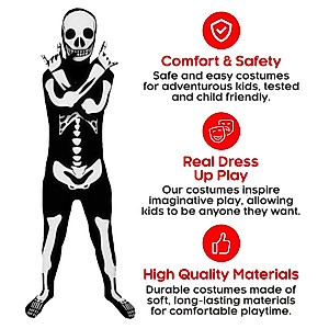 Morphsuits Skeleton Costume for Boys, Skeleton Costume Kids, Kids Skeleton Costume, Scary Halloween Costumes for Boys, Kids Skeleton Costume, Glow in the Dark Costumes