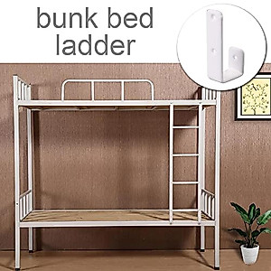 AIXITONG 4 Pcs 7 Shape Heavy Duty Bunk Bed Ladder Hooks Wooden Ladder Fixed Angle Irons White Bed Ladder Hooks for Bunk Beds