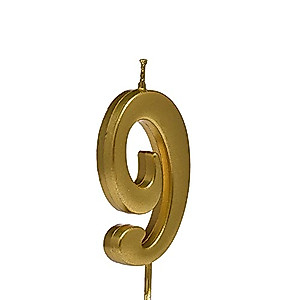 Gold 90th Birthday Candles,Number 90 Cake Topper for Party Decoration