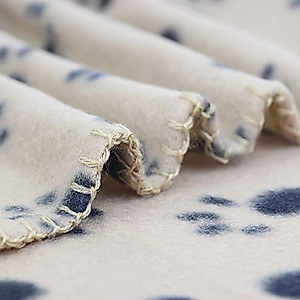 AK KYC 6 Pack Mixed Puppy Blanket Cushion Dog Cat Fleece Blankets Pet Sleep Mat Pad Bed Cover with Paw Print Kitten Soft Warm Blanket for Animals…