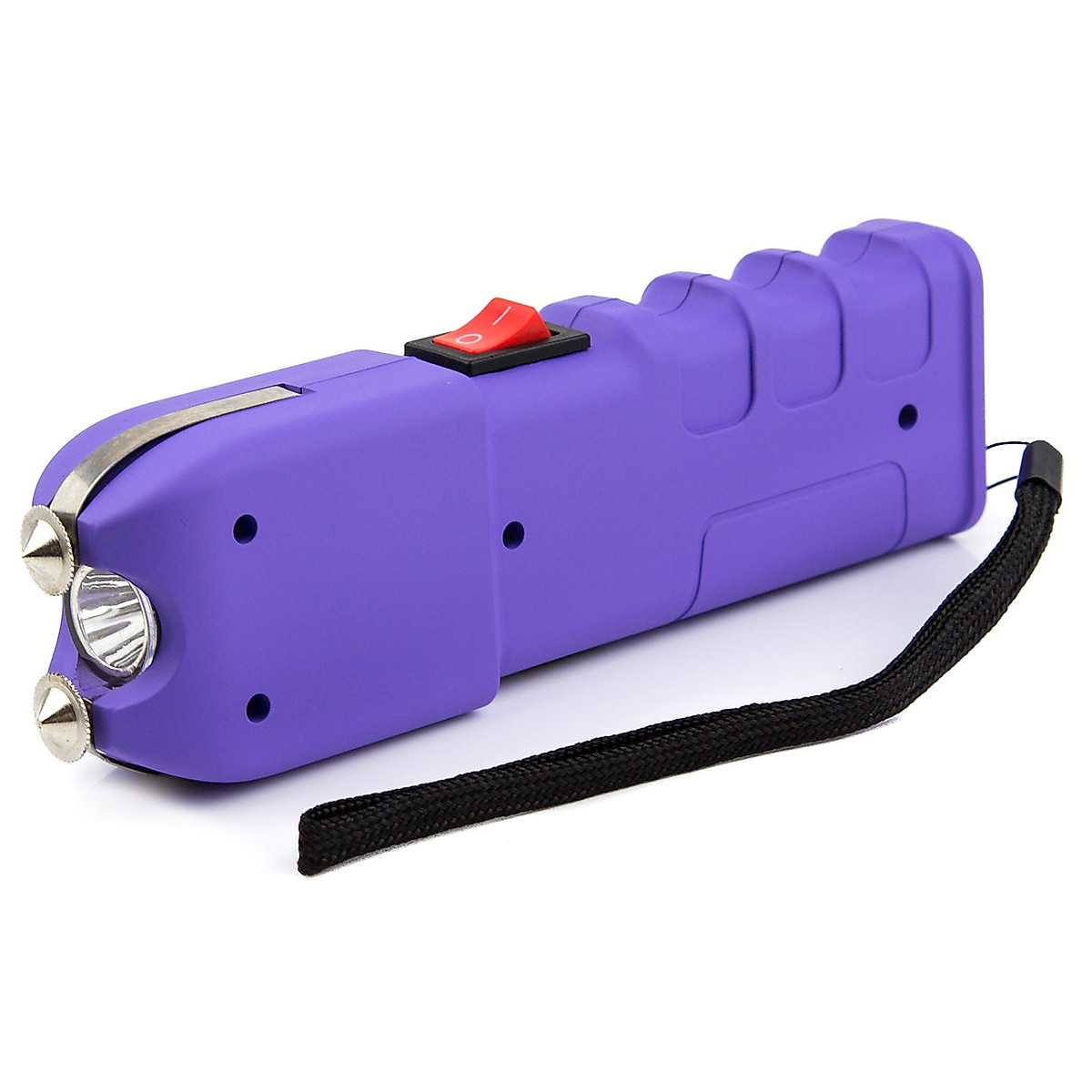 POLICE 928 Stun Gun with LED Flashlight and Siren Alarm, Purple