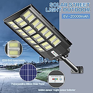 VOOJOY 1600W Solar Street Lights - Super Bright & Smart